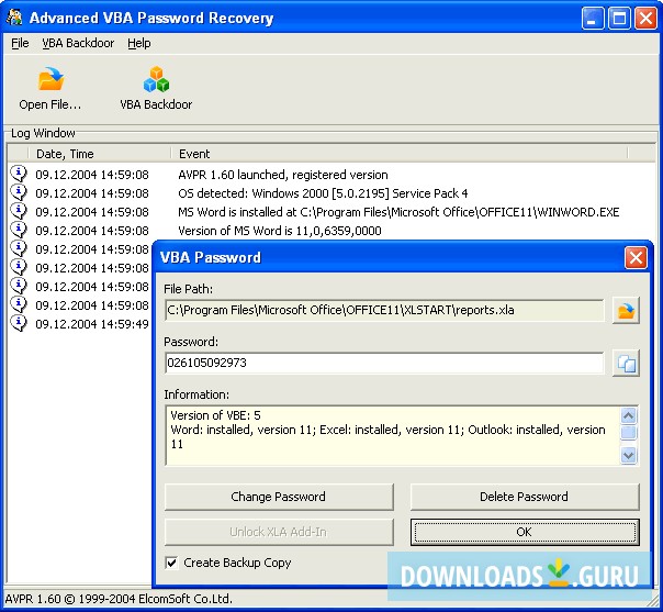 Download Advanced VBA Password Recovery For Windows 10 8 7 Latest